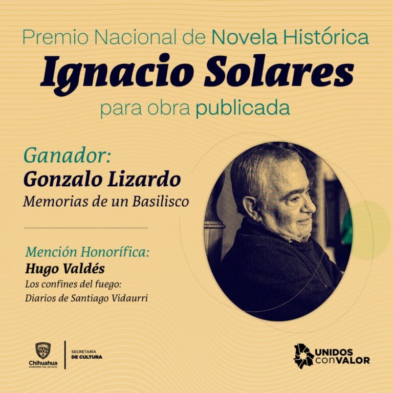 Obtiene Gonzalo Lizardo el Premio Nacional de Novela Histórica Ignacio Solares - CAMARA NACIONAL ...